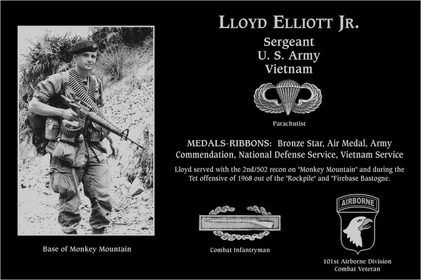 Sergeant Lloyd Elliott Jr. | Mt. Soledad Virtual Plaque
