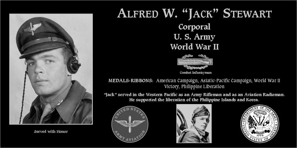 Corporal Alfred W Stewart | Mt. Soledad Virtual Plaque