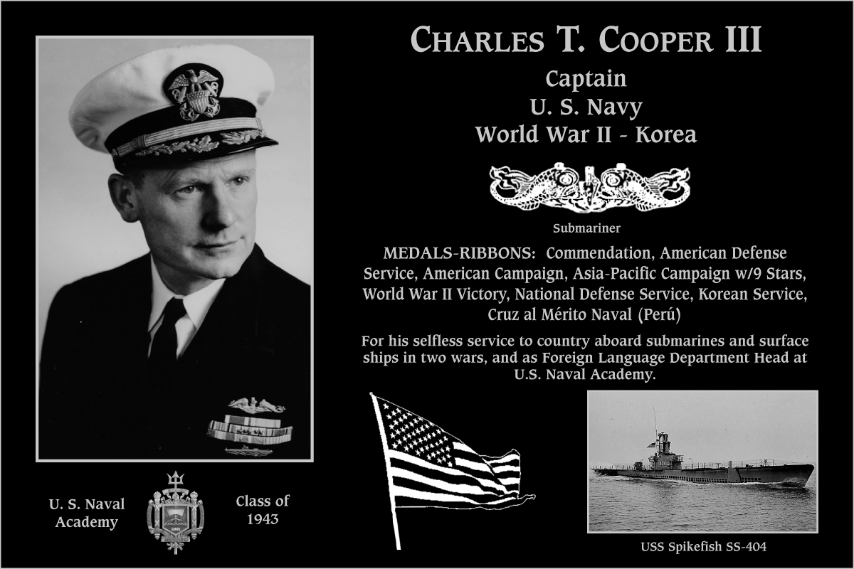 Captain Charles T Cooper III | Mt. Soledad Virtual Plaque