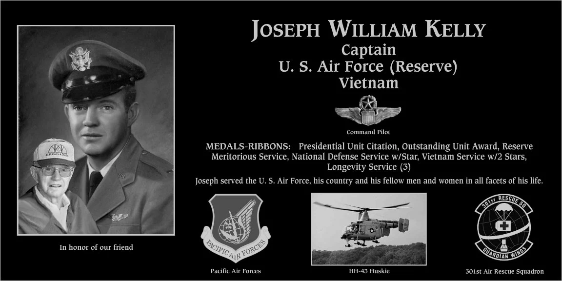 Captain Joseph William Kelly | Mt. Soledad Virtual Plaque