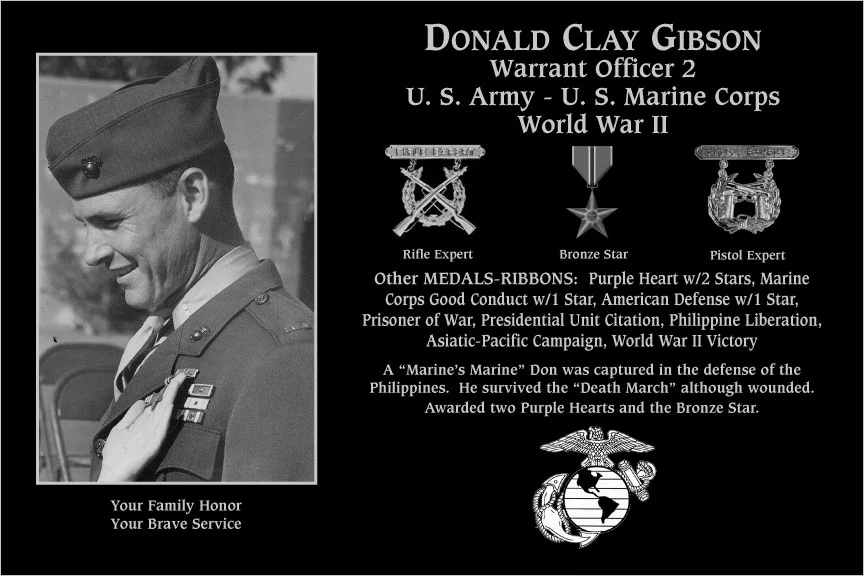 Chief Warrant Officer 2 Donald Clay Gibson | Mt. Soledad Virtual Plaque