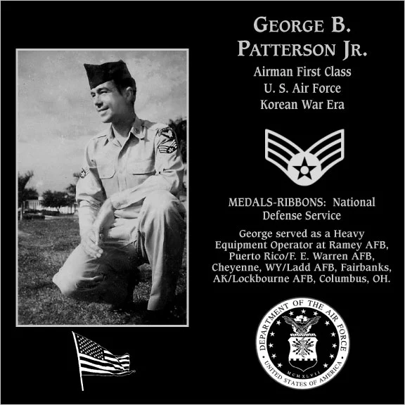 Airman First Class George B Patterson jr | Mt. Soledad Virtual Plaque