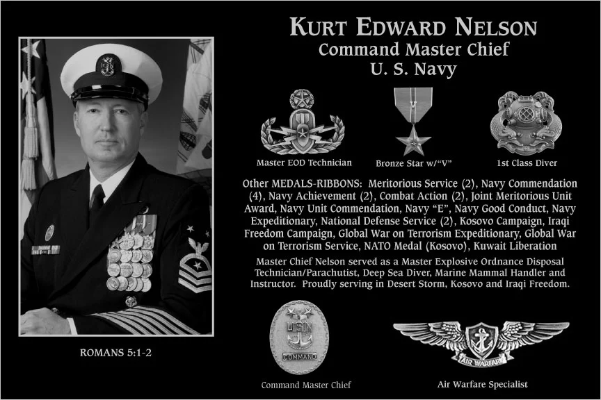Master Chief Petty Officer Kurt Edward Nelson | Mt. Soledad Virtual Plaque
