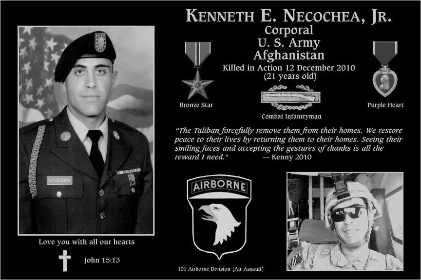 Corporal Kenneth E. Necochea, Jr. | Mt. Soledad Virtual Plaque