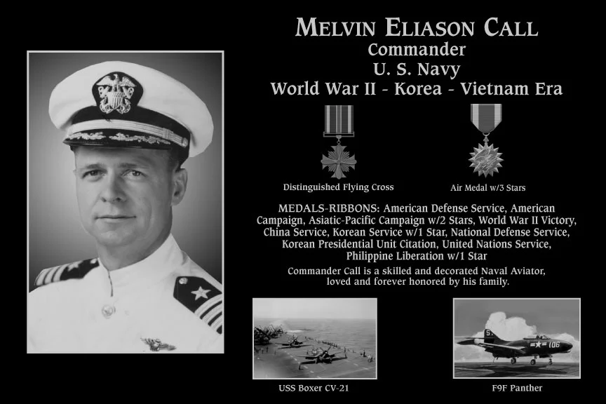 Commander Melvin Eliason Call | Mt. Soledad Virtual Plaque