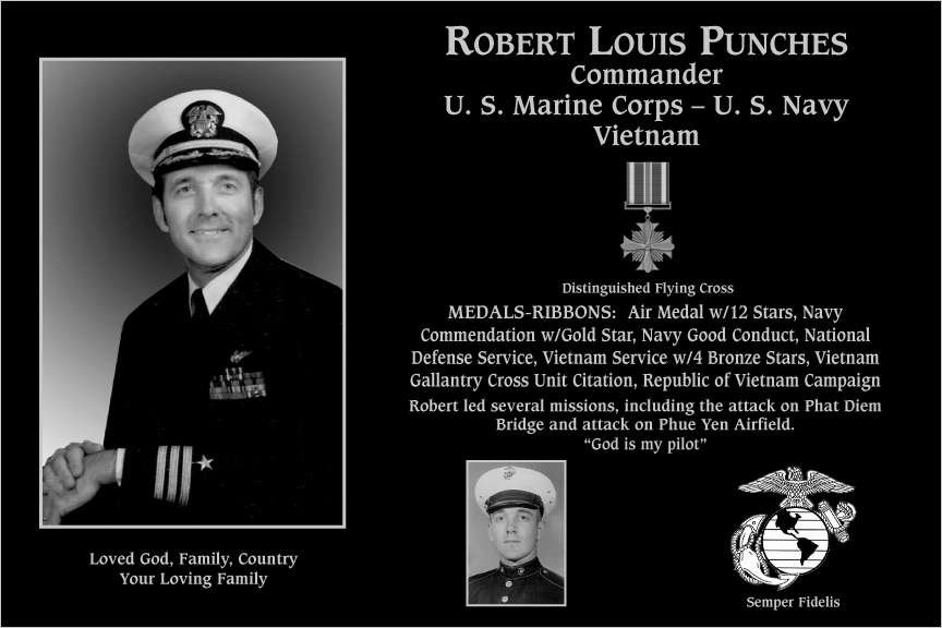 Commander Robert Louis Punches | Mt. Soledad Virtual Plaque