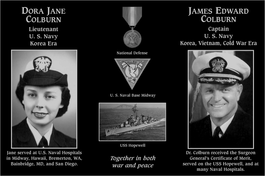 Lieutenant Dora Jane Colburn | Mt. Soledad Virtual Plaque