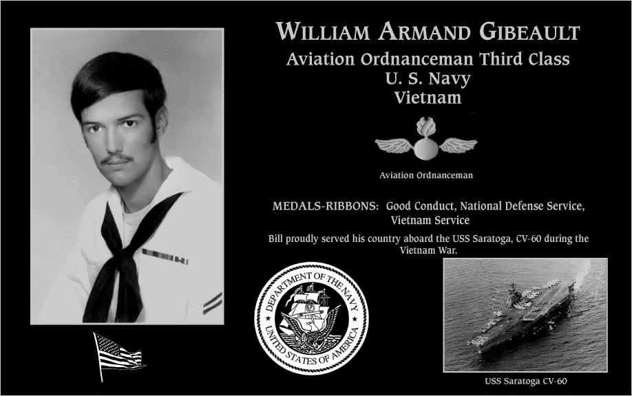 Petty Officer Third Class William Armand Gibeault | Mt. Soledad Virtual ...