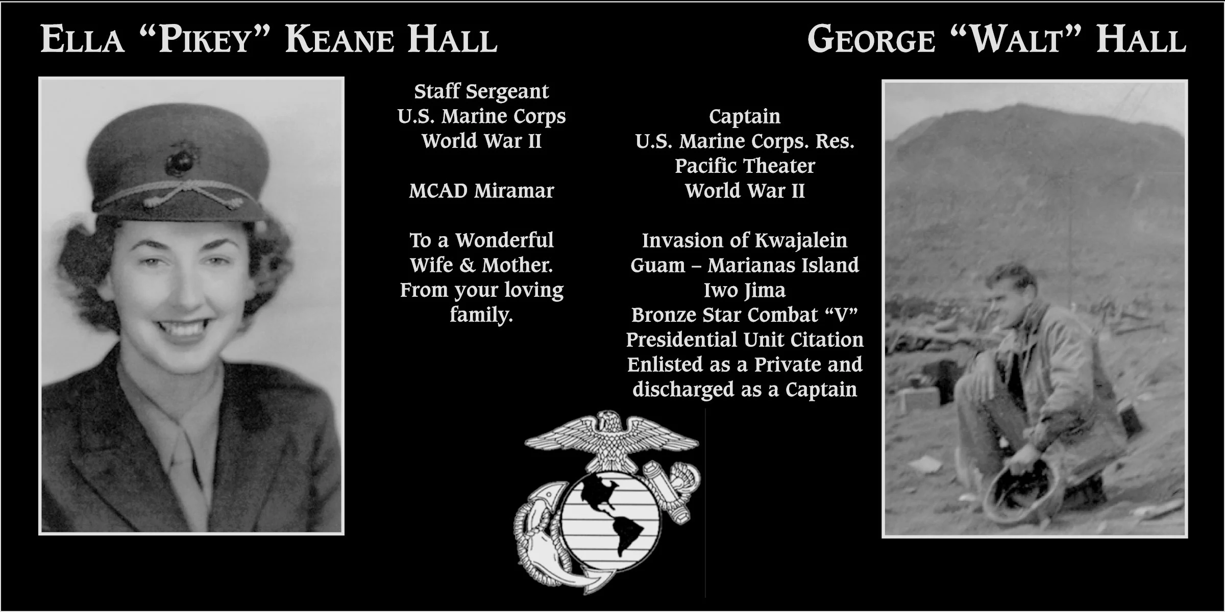 Staff Sergeant Ella Keane Hall | Mt. Soledad Virtual Plaque