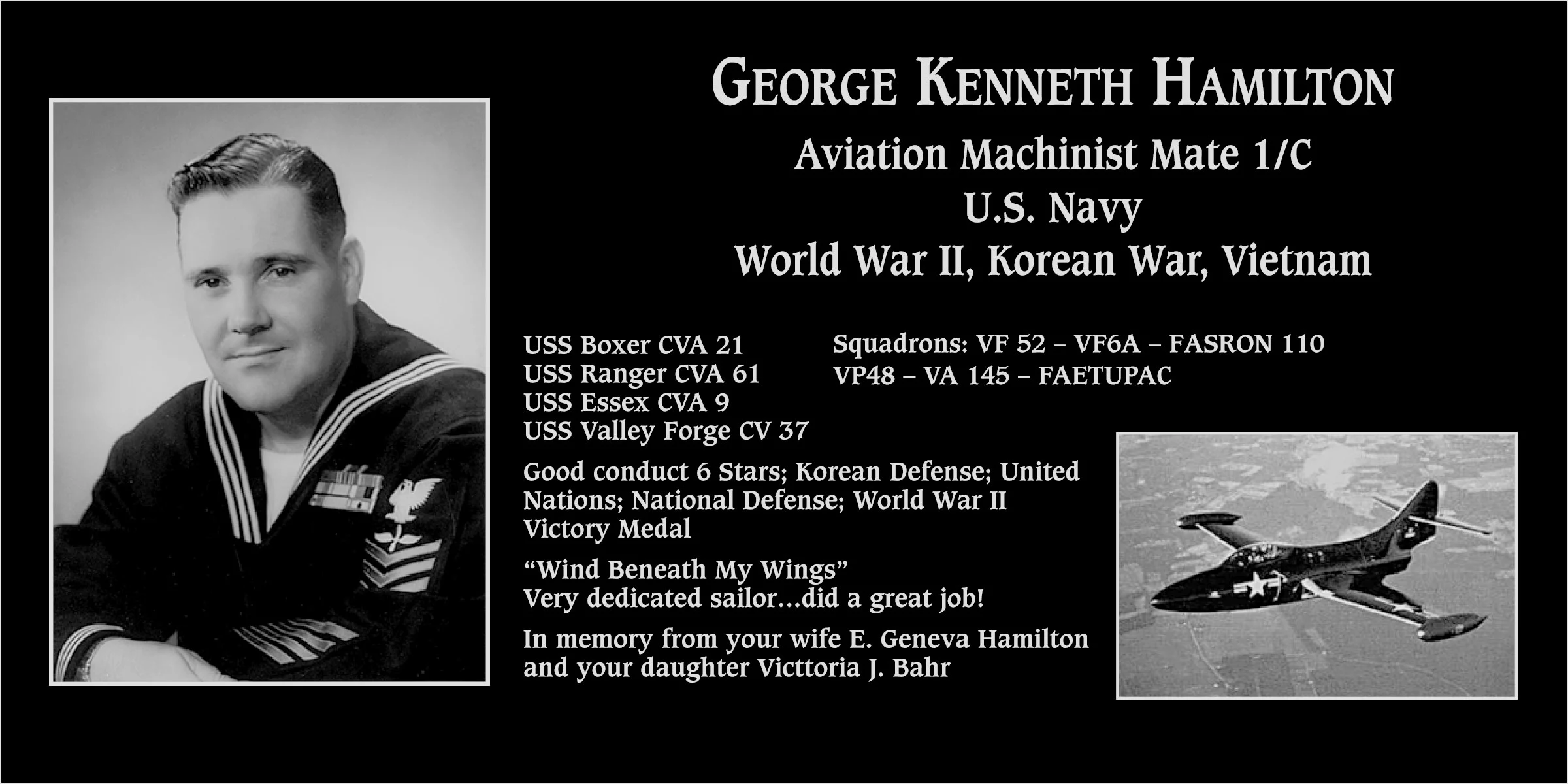 Petty Officer First Class George Kenneth Hamilton | Mt. Soledad Virtual ...