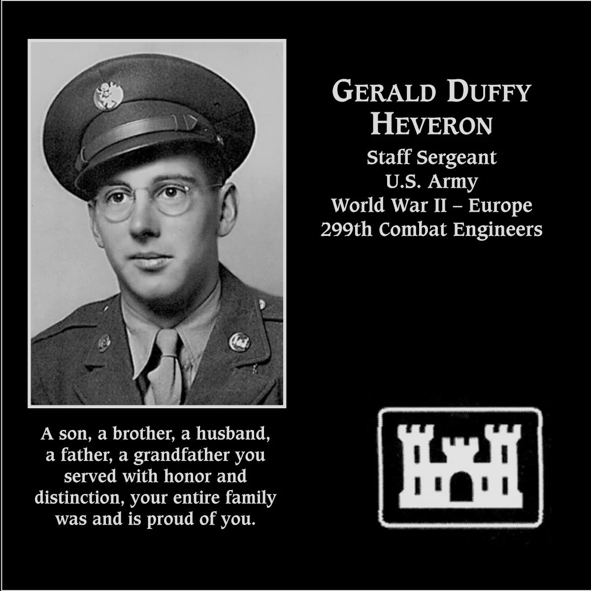 Staff Sergeant Gerald Duffy Heveron | Mt. Soledad Virtual Plaque