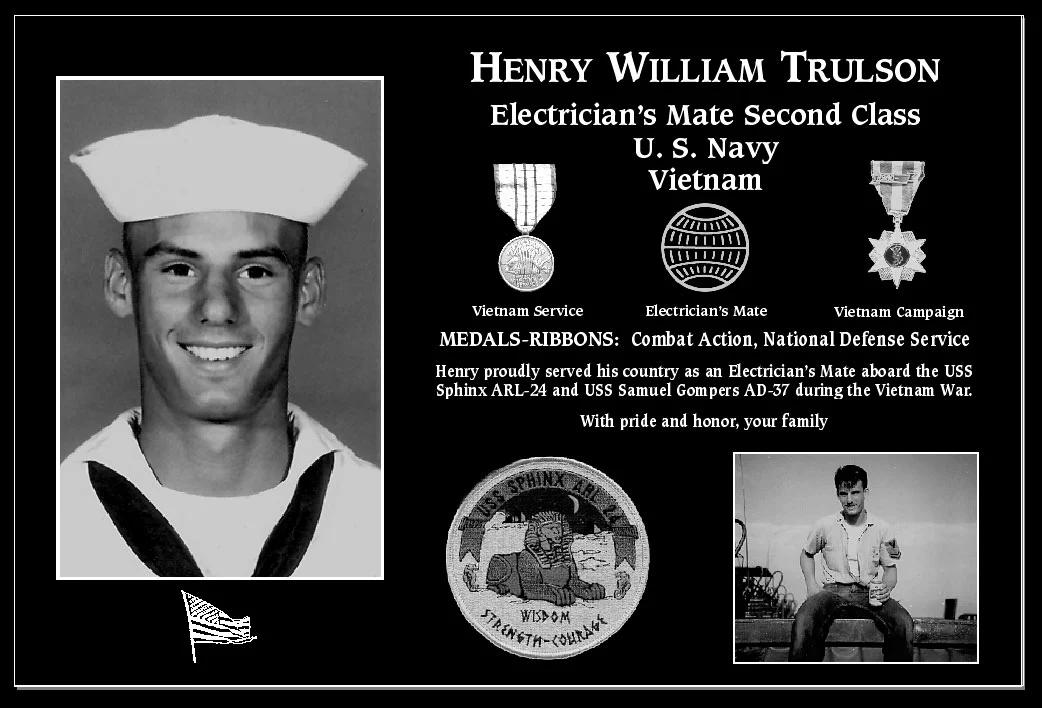Petty Officer Second Class Henry William Trulson | Mt. Soledad Virtual Plaque