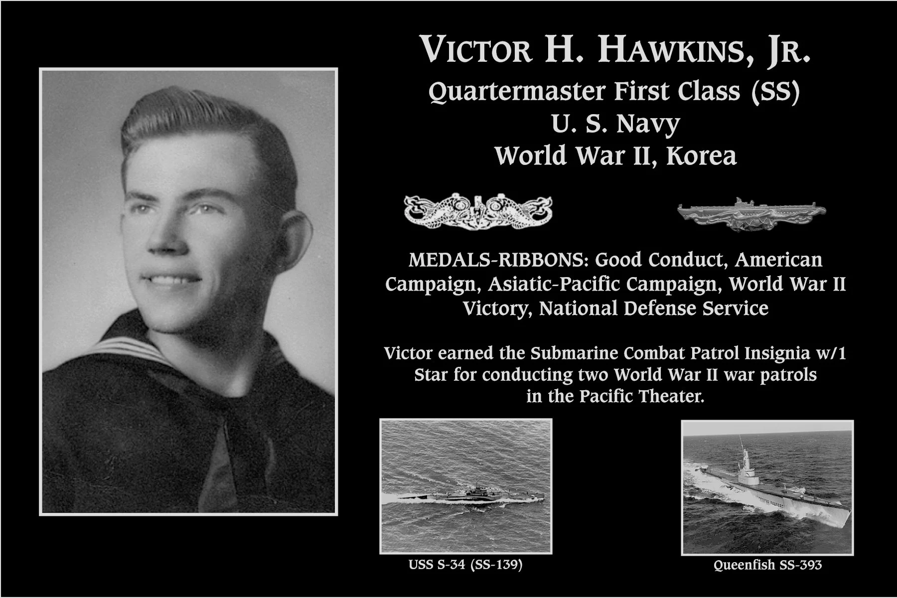 Petty Officer First Class Victor H. Hawkins, Jr. | Mt. Soledad Virtual ...