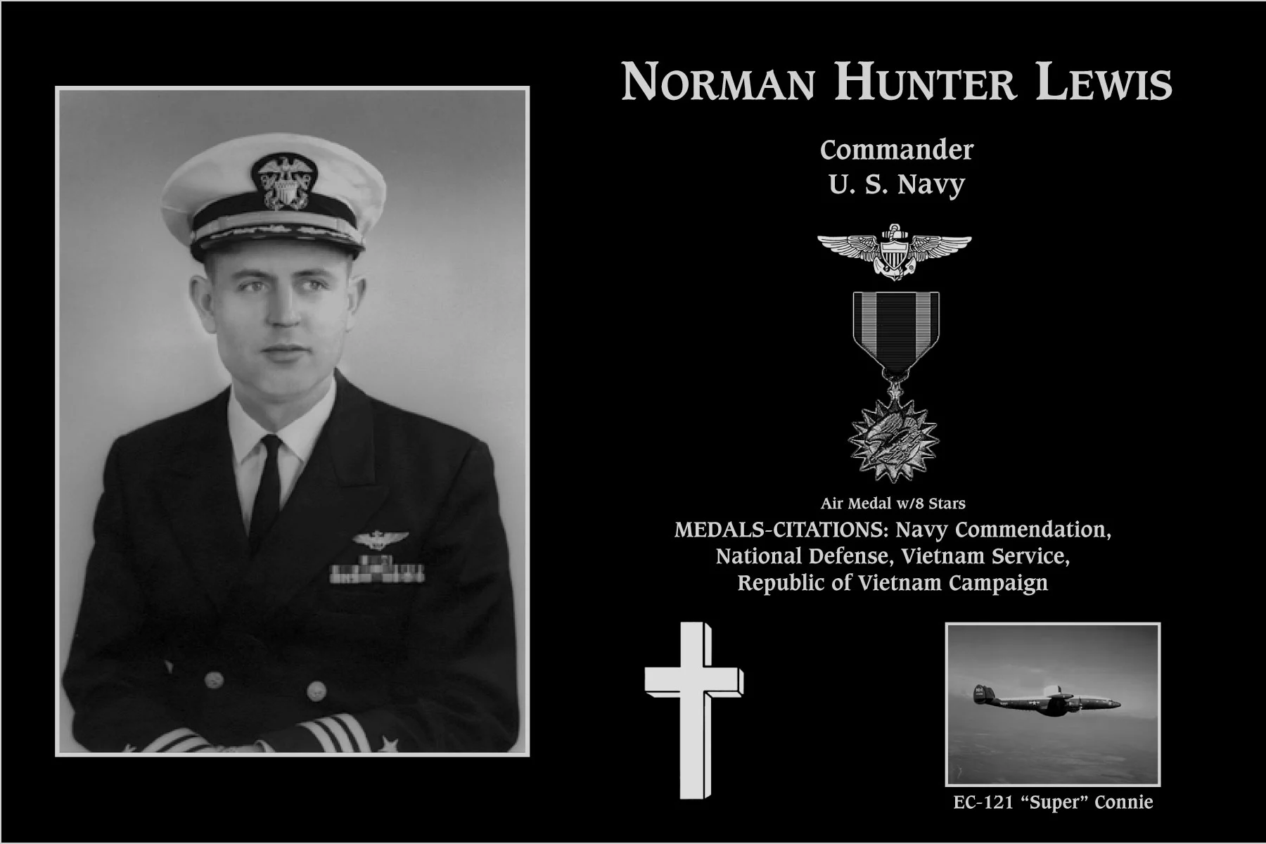 Commander Norman Hunter Lewis | Mt. Soledad Virtual Plaque