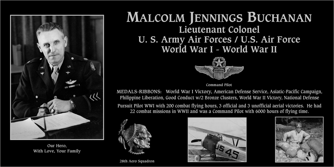 Lieutenant Colonel Malcolm Jennings Buchanan | Mt. Soledad Virtual Plaque
