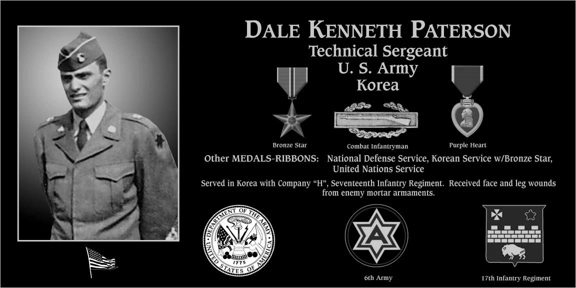 Corporal Dale Kenneth Paterson | Mt. Soledad Virtual Plaque