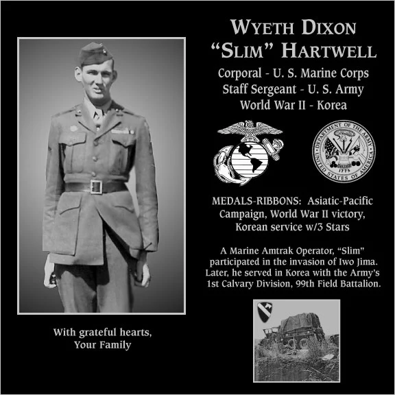 Staff Sergeant Wyeth Dixon Hartwell | Mt. Soledad Virtual Plaque