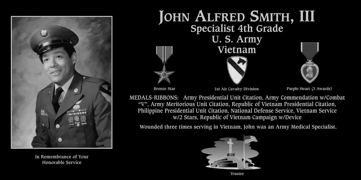 Sergeant John Alfred Smith III | Mt. Soledad Virtual Plaque