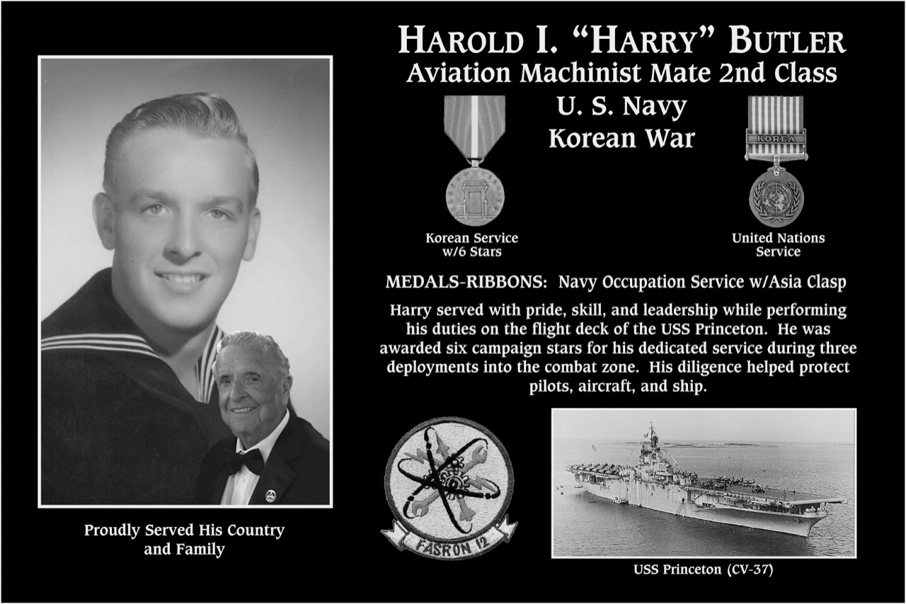 Petty Officer Second Class Harold I Butler | Mt. Soledad Virtual Plaque