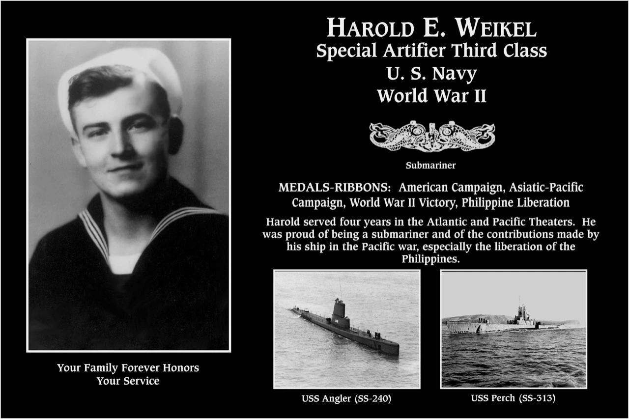 Petty Officer Third Class Harold E. Weikel | Mt. Soledad Virtual Plaque