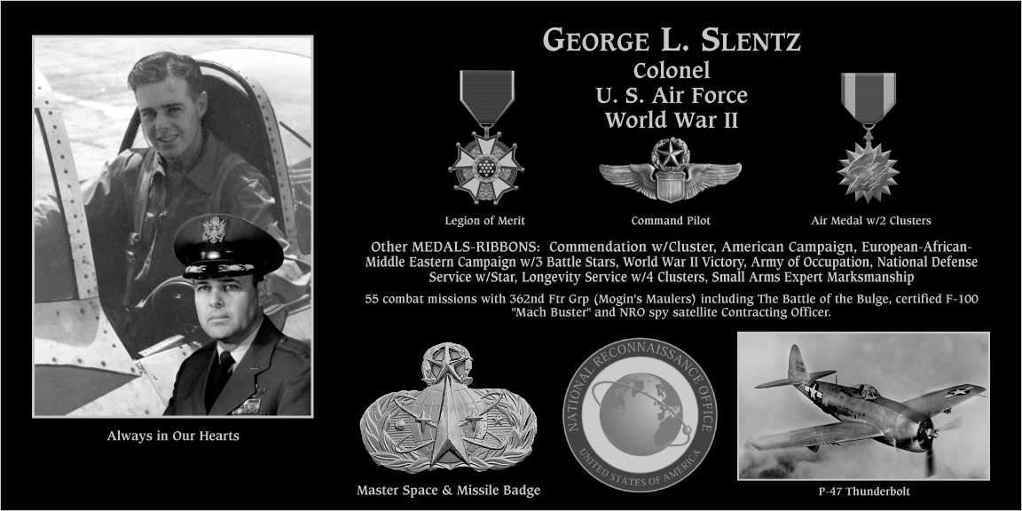Colonel George L Slentz | Mt. Soledad Virtual Plaque