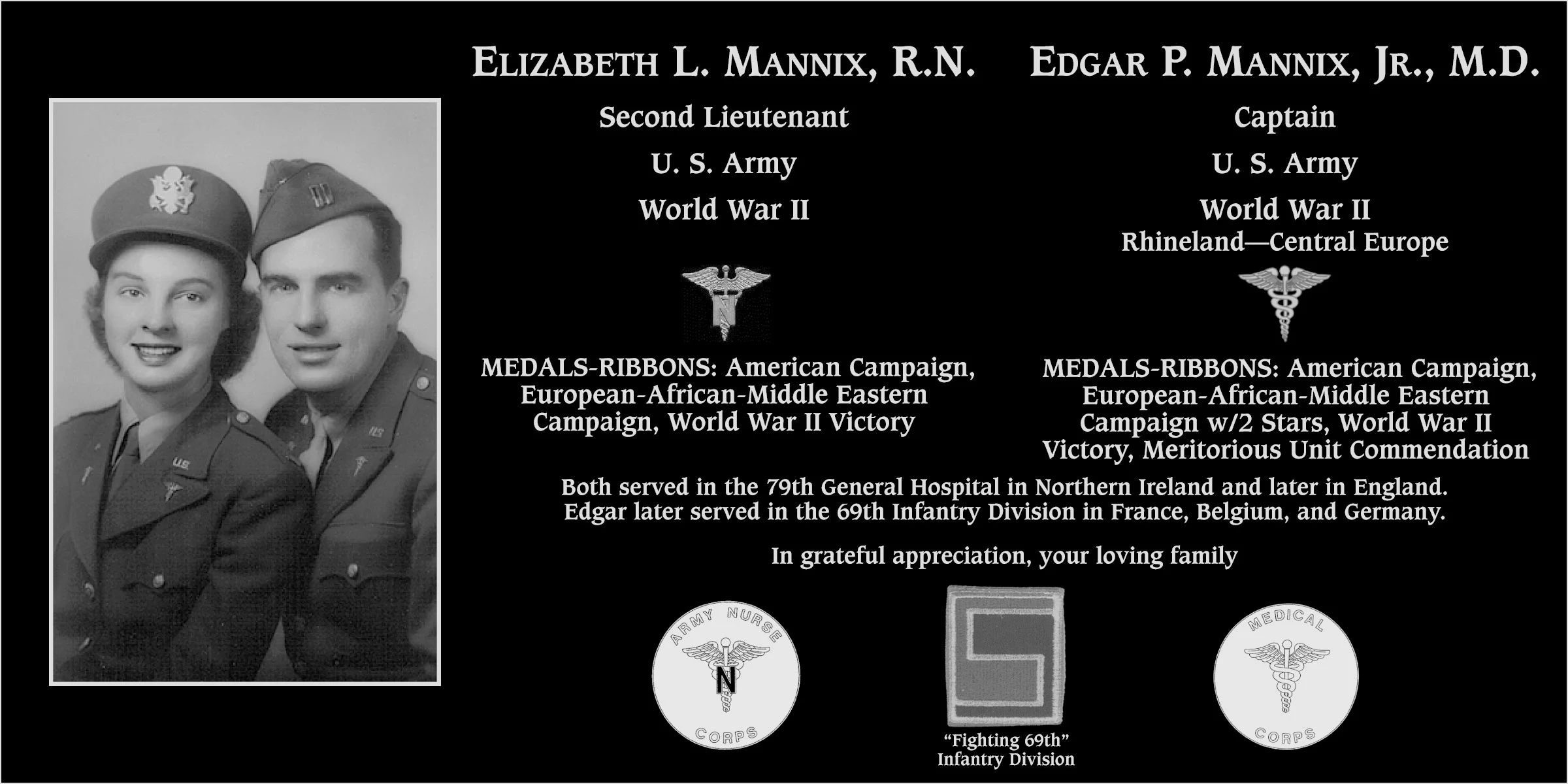 Second Lieutenant Elizabeth L Mannix | Mt. Soledad Virtual Plaque