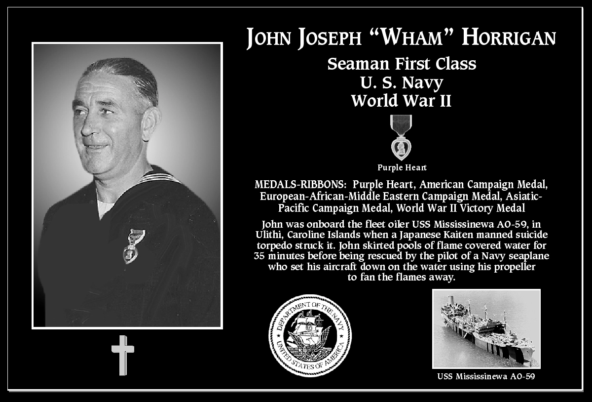 Seaman/Airman/Fireman John Joseph Horrigan | Mt. Soledad Virtual Plaque