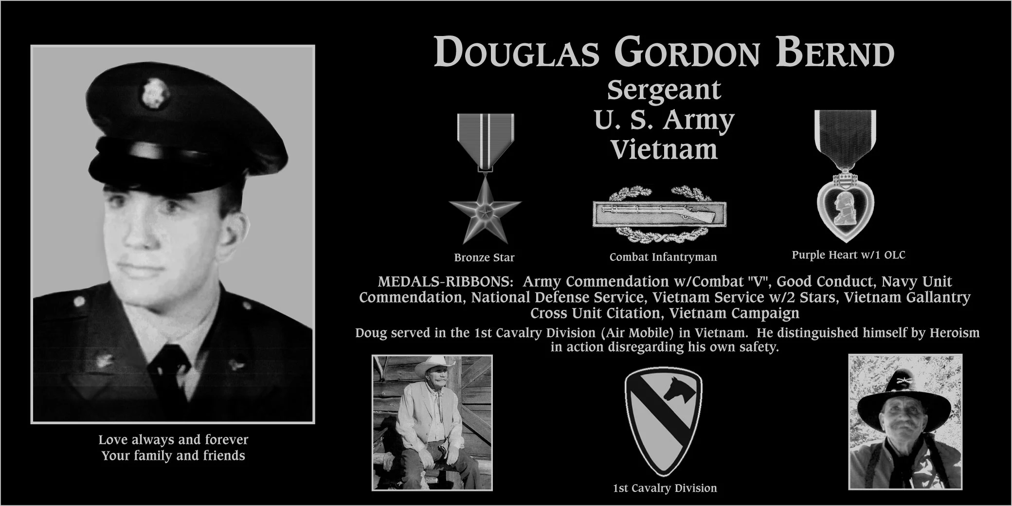 Sergeant Douglas Gordon Bernd | Mt. Soledad Virtual Plaque