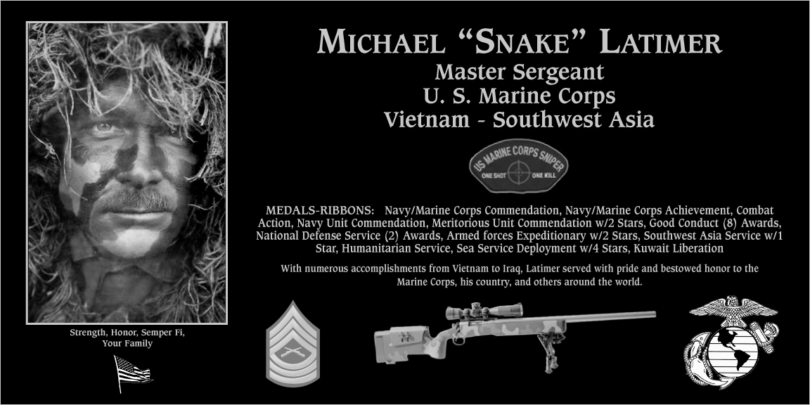 Master Sergeant Michael Latimer | Mt. Soledad Virtual Plaque