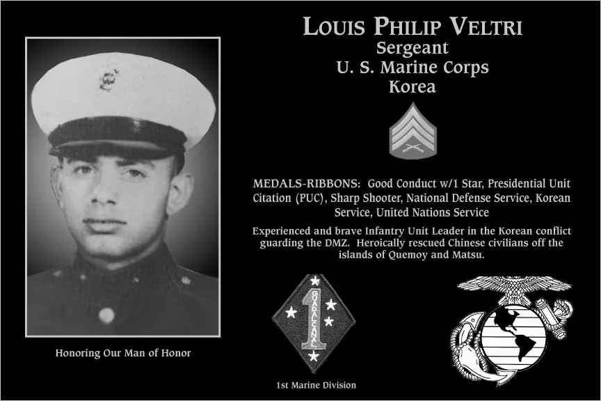 Sergeant Louis Philip Veltri | Mt. Soledad Virtual Plaque