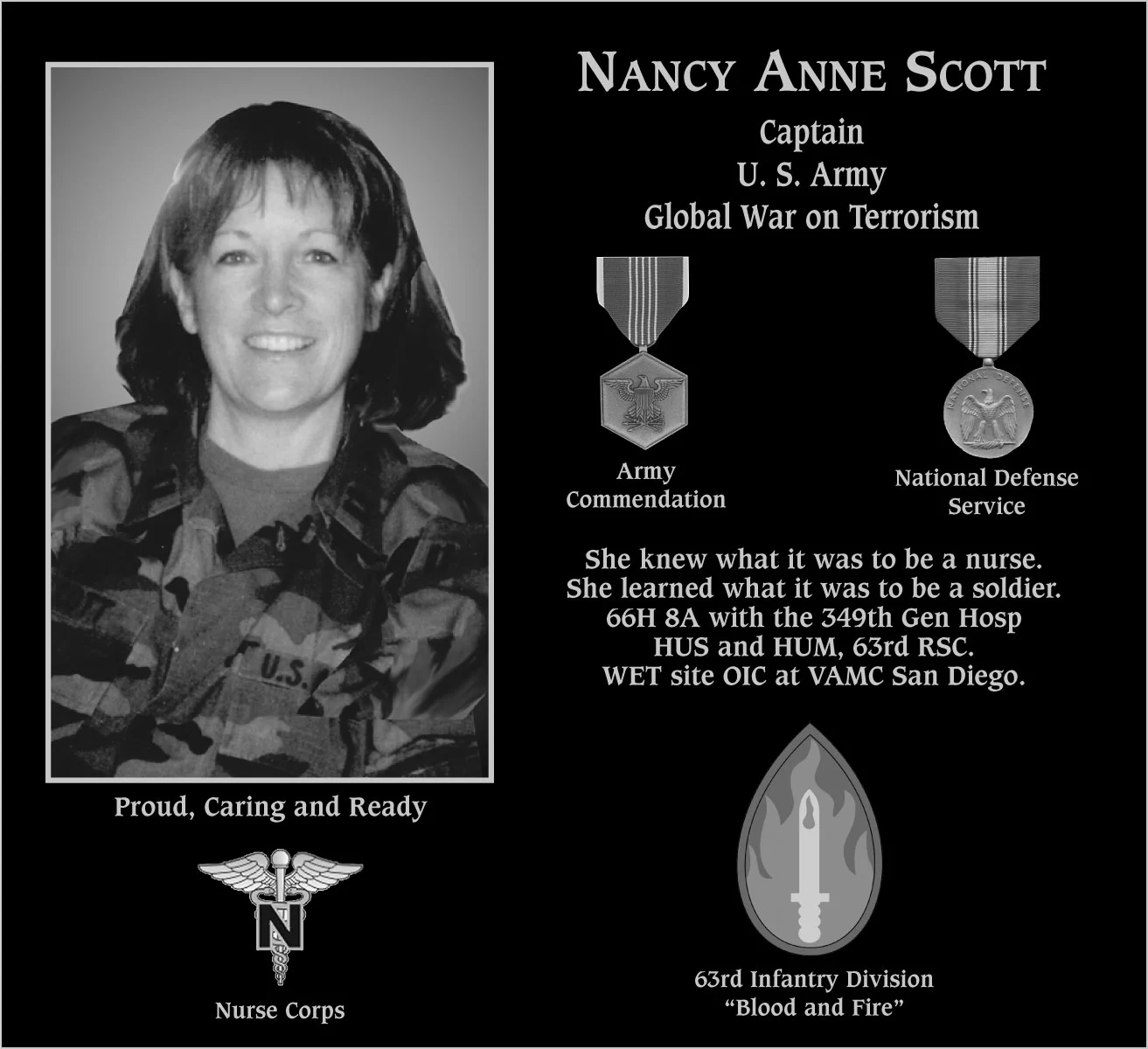 Captain Nancy Anne Scott | Mt. Soledad Virtual Plaque