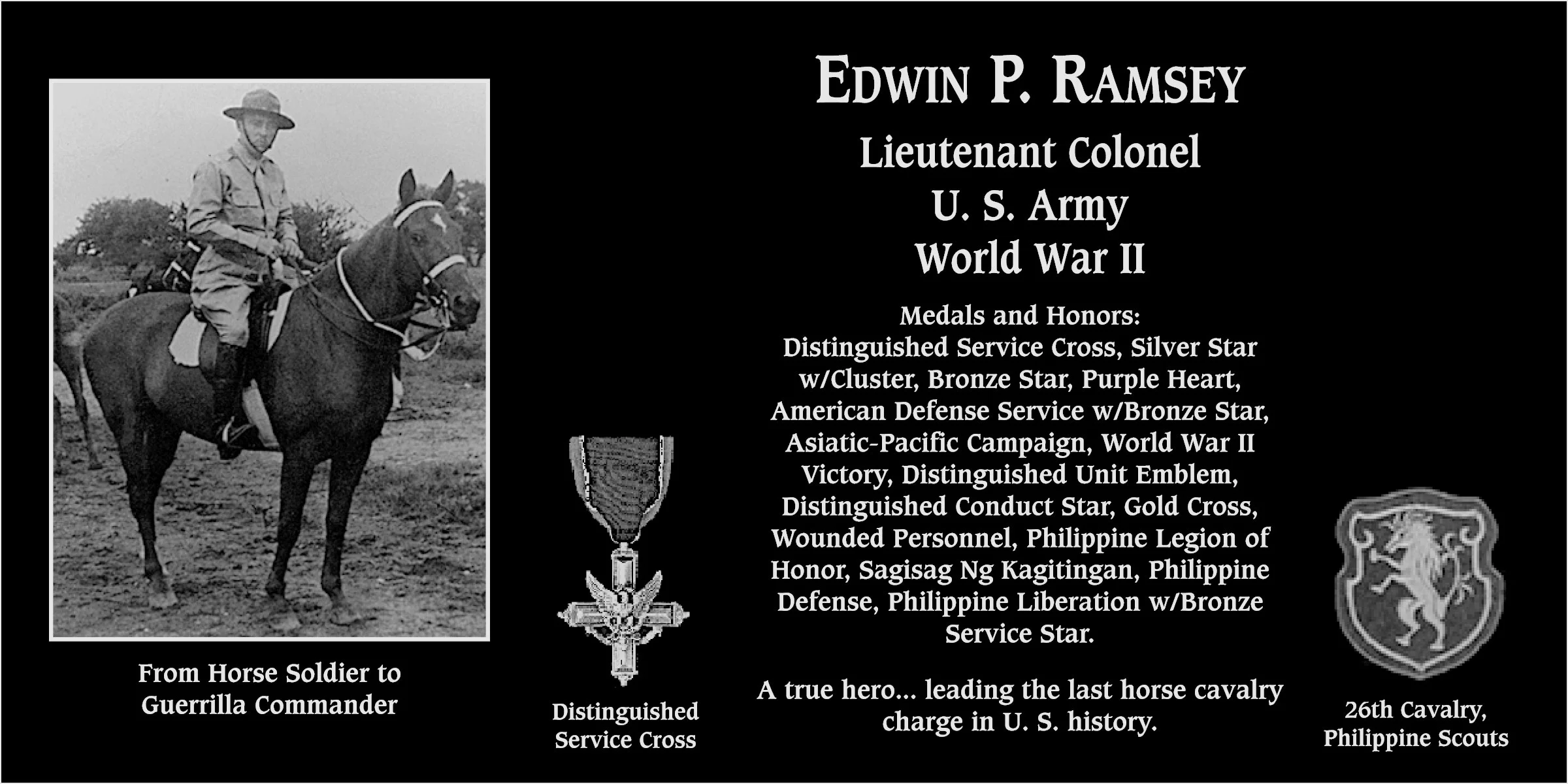 Lieutenant Colonel Edwin P Ramsey | Mt. Soledad Virtual Plaque