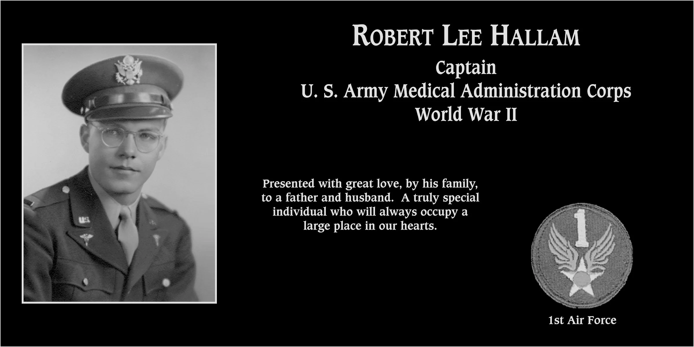 Captain Robert Lee Hallam | Mt. Soledad Virtual Plaque