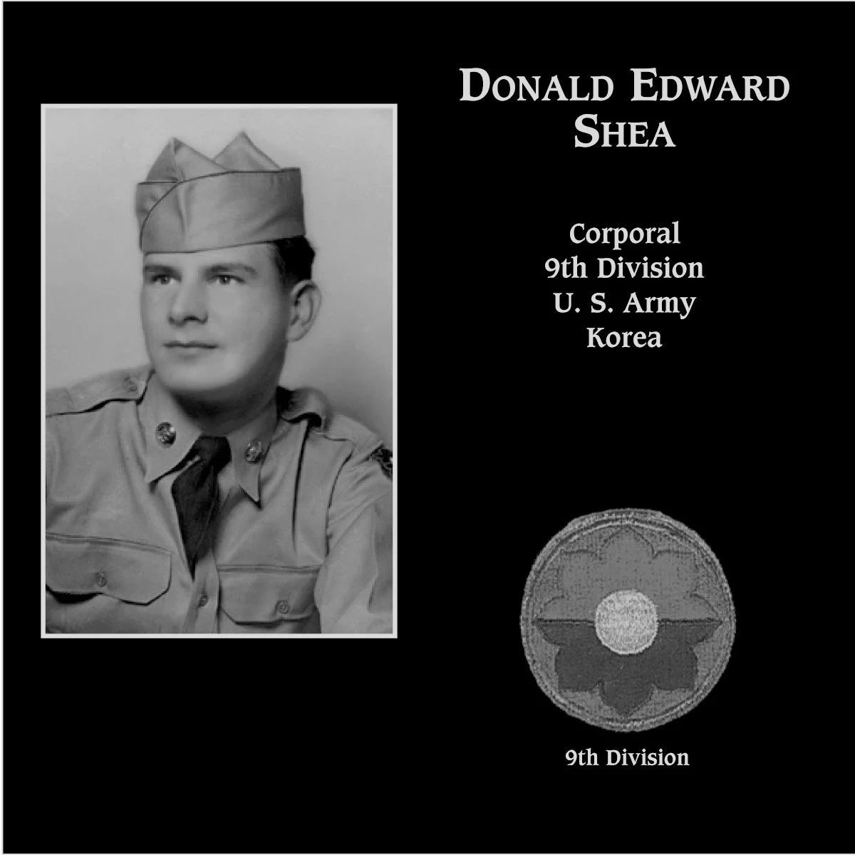 Corporal Donald Edward Shea | Mt. Soledad Virtual Plaque