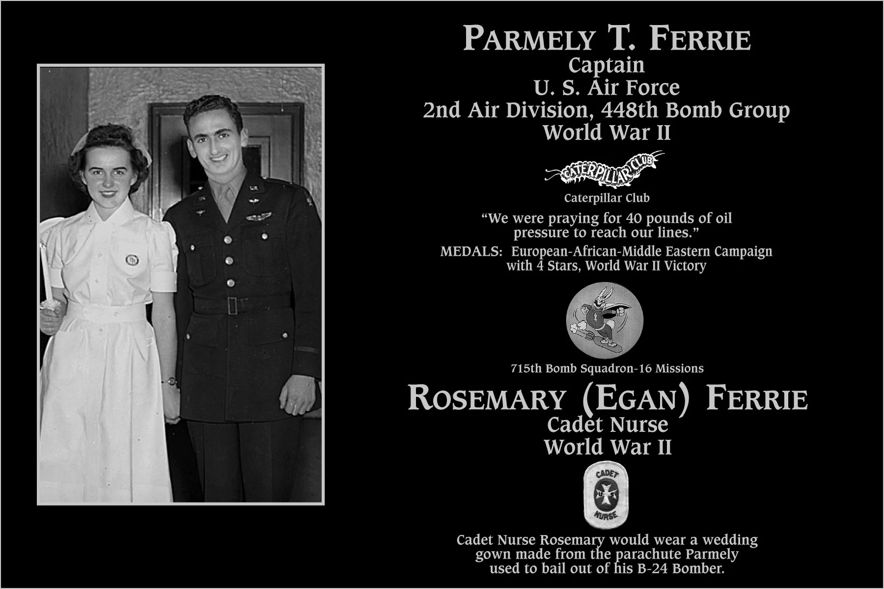 Captain Parmely T Ferrie | Mt. Soledad Virtual Plaque