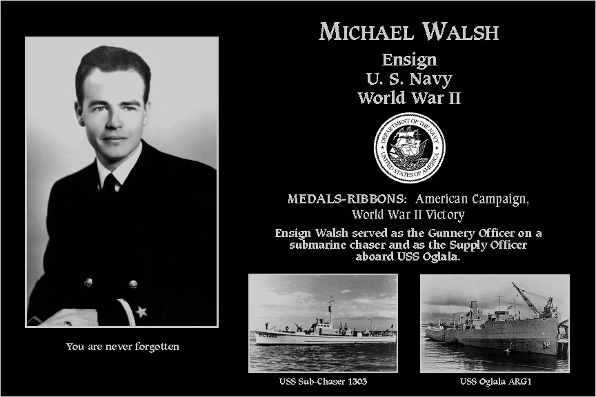Ensign Michael Walsh | Mt. Soledad Virtual Plaque