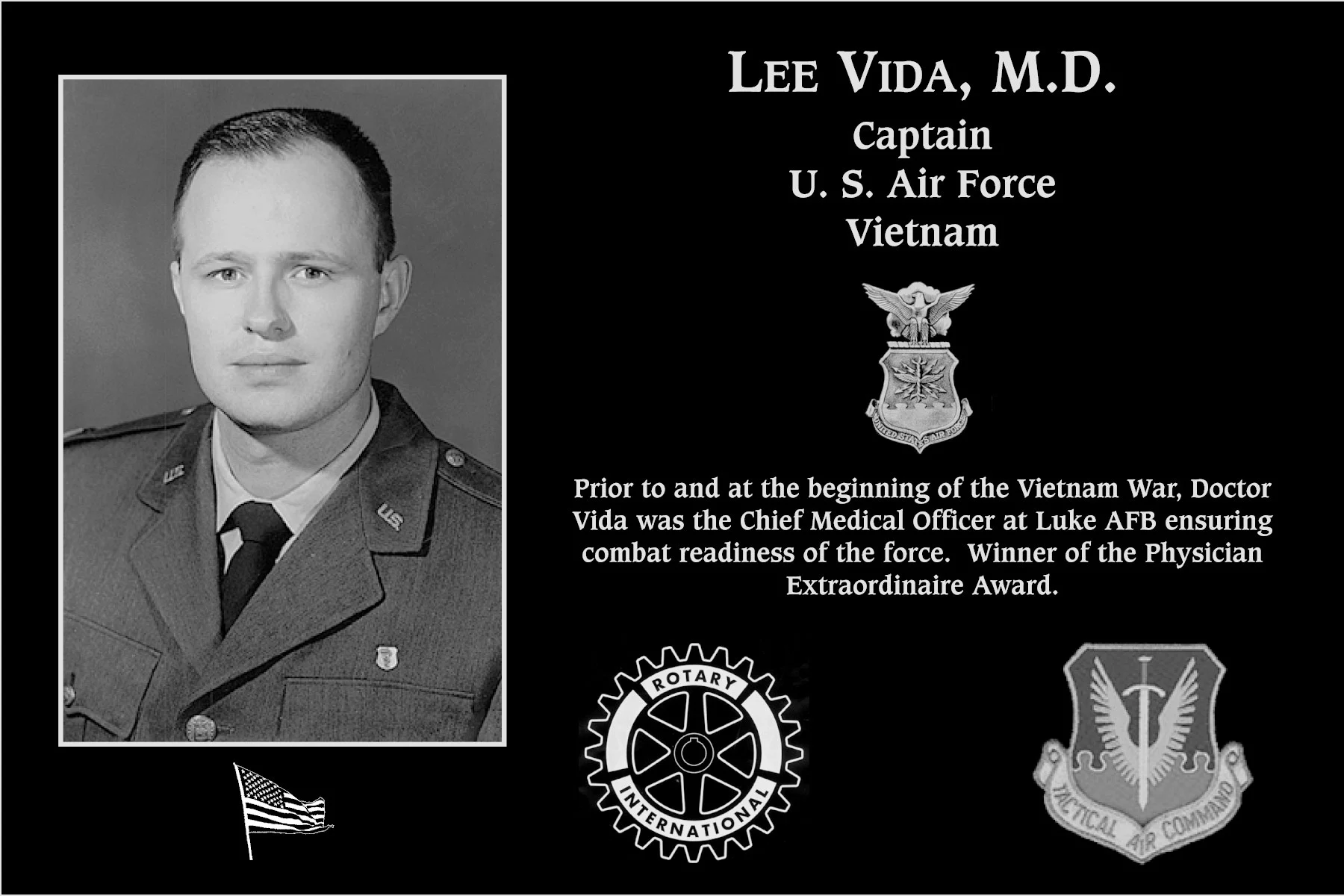 Captain Lee Vida | Mt. Soledad Virtual Plaque