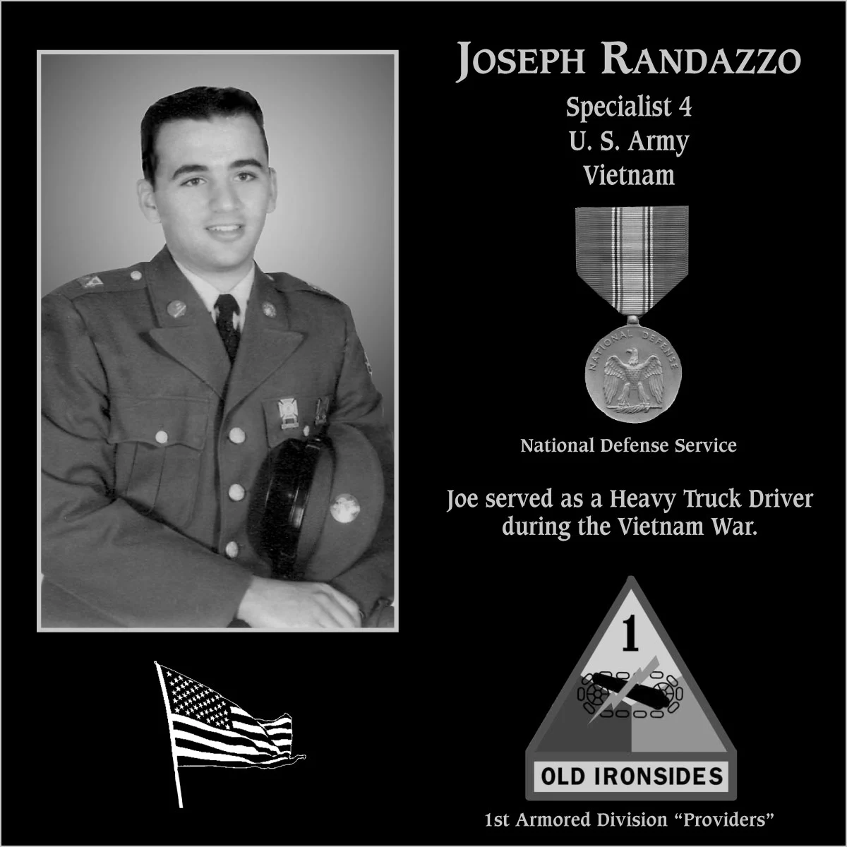 Specialist Joseph Randazzo | Mt. Soledad Virtual Plaque