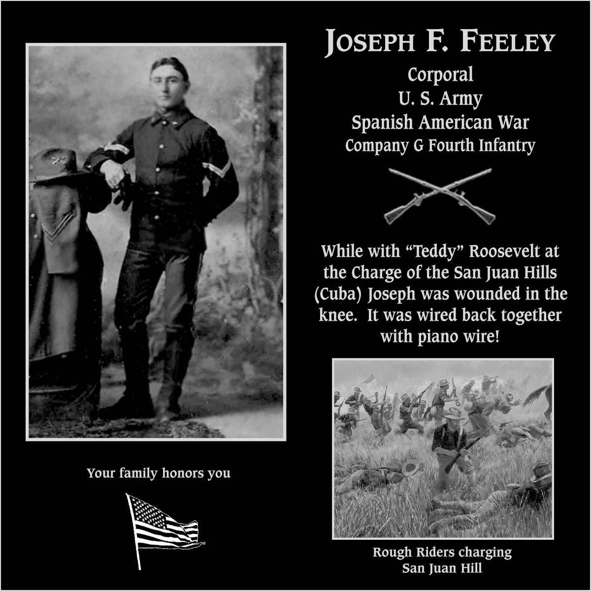 Corporal Joseph F Feeley | Mt. Soledad Virtual Plaque