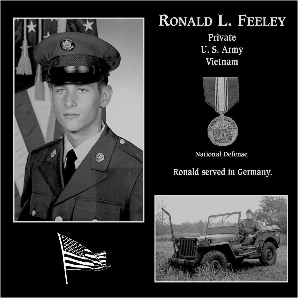 Private Ronald L Feeley | Mt. Soledad Virtual Plaque
