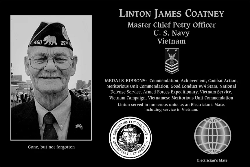 Master Chief Petty Officer Linton James Coatney | Mt. Soledad Virtual ...