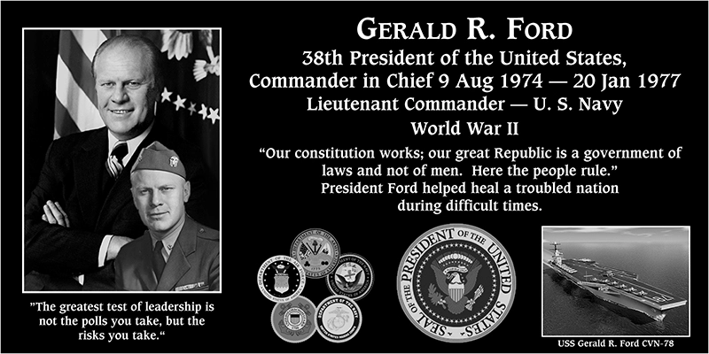 Lieutenant Commander Gerald R Ford | Mt. Soledad Virtual Plaque