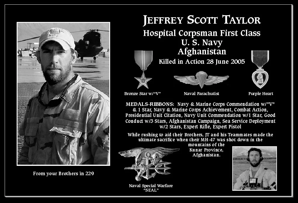 Petty Officer First Class Jeffrey Scott Taylor | Mt. Soledad Virtual Plaque
