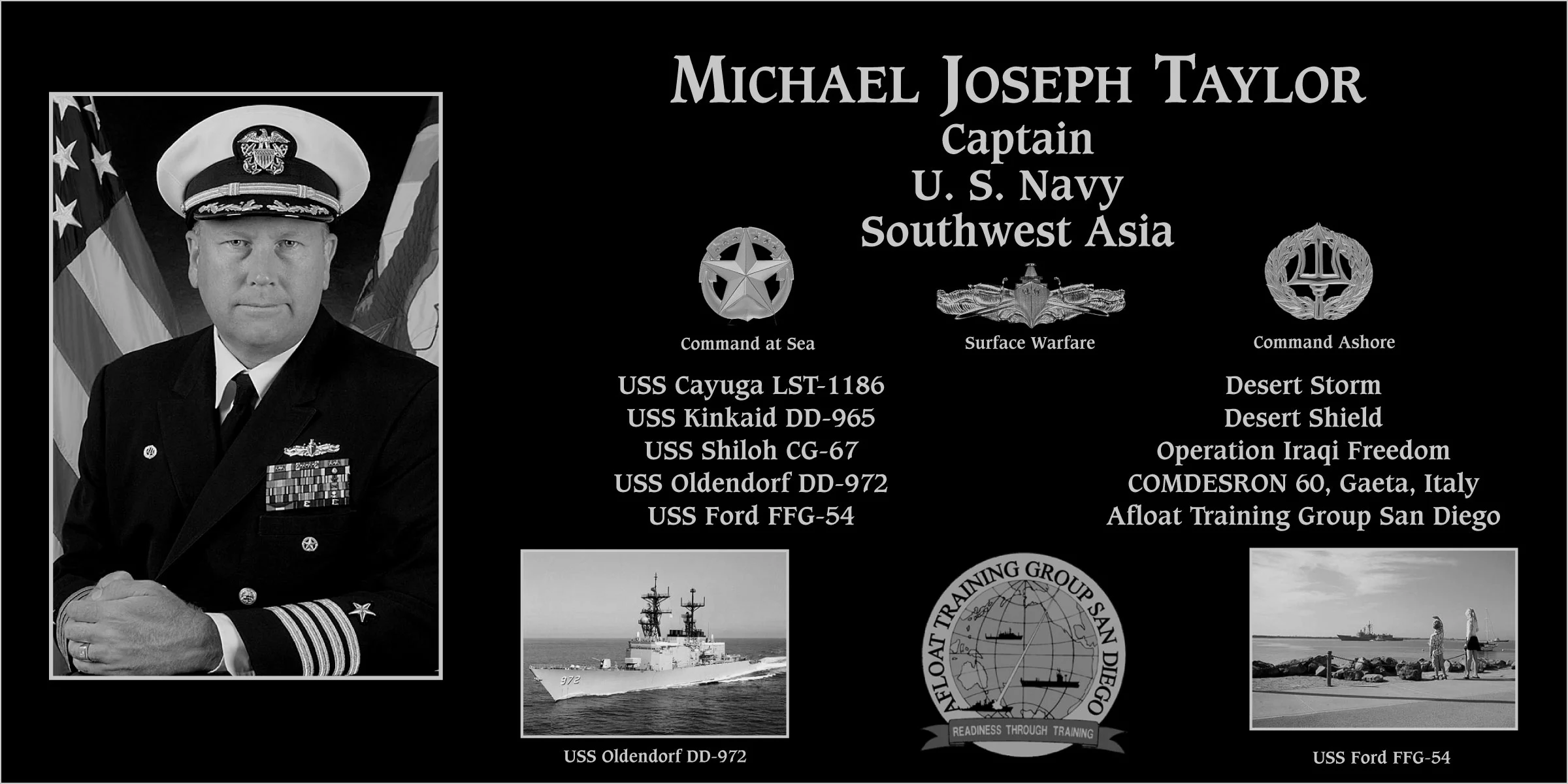 Captain Michael Joseph Taylor | Mt. Soledad Virtual Plaque