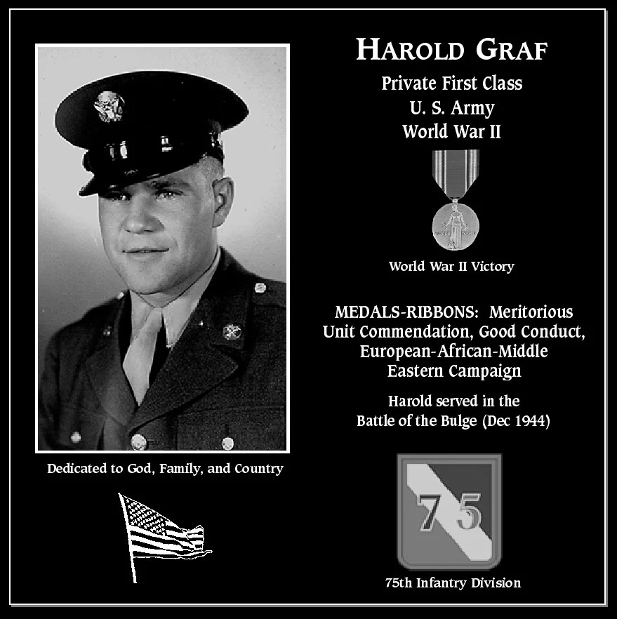 Private First Class Harold Graf | Mt. Soledad Virtual Plaque