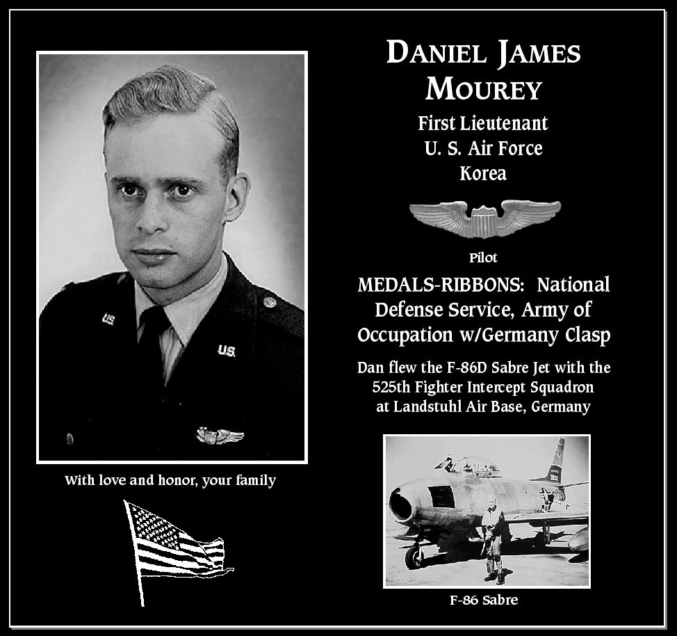 First Lieutenant Daniel James Mourey | Mt. Soledad Virtual Plaque