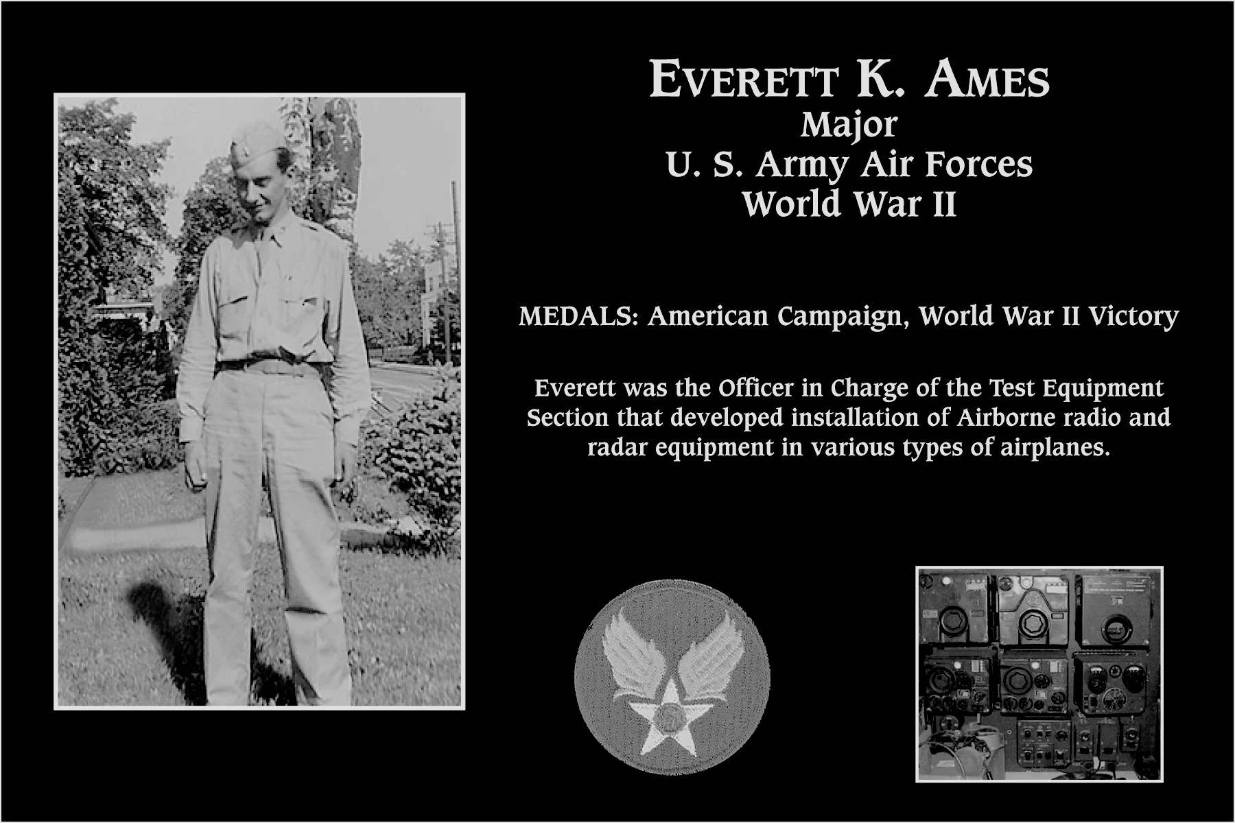 Major Everett K Ames | Mt. Soledad Virtual Plaque