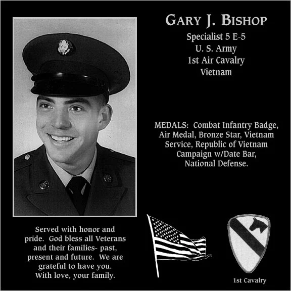 Sergeant Gary J Bishop | Mt. Soledad Virtual Plaque