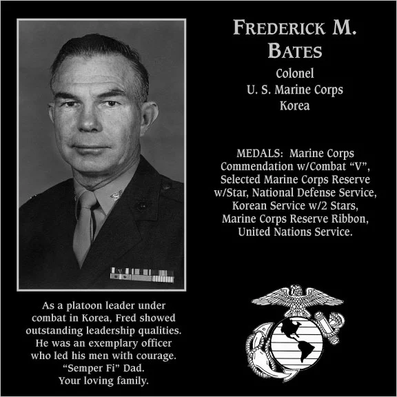 Colonel Frederick M Bates | Mt. Soledad Virtual Plaque