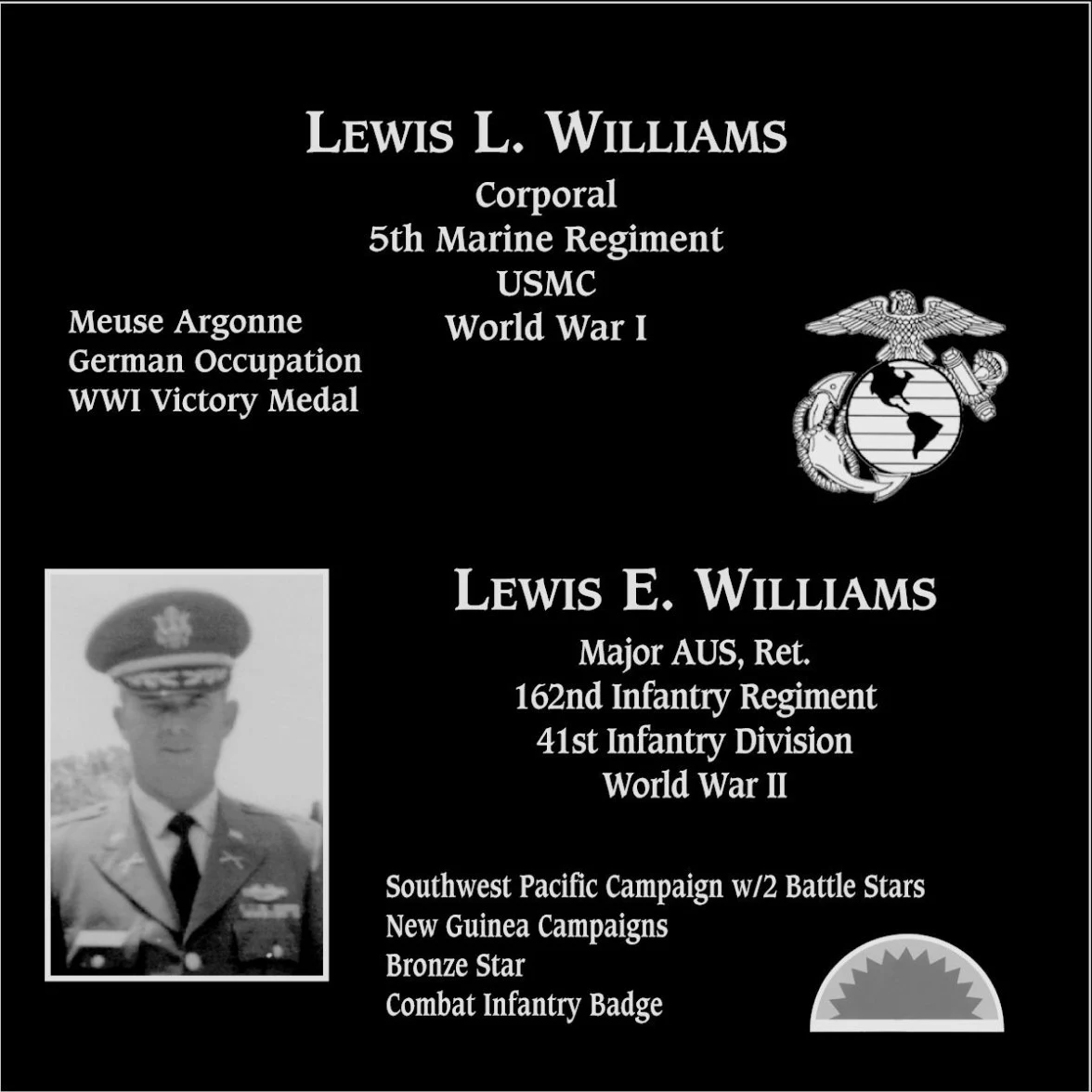 Major Lewis E. Williams | Mt. Soledad Virtual Plaque